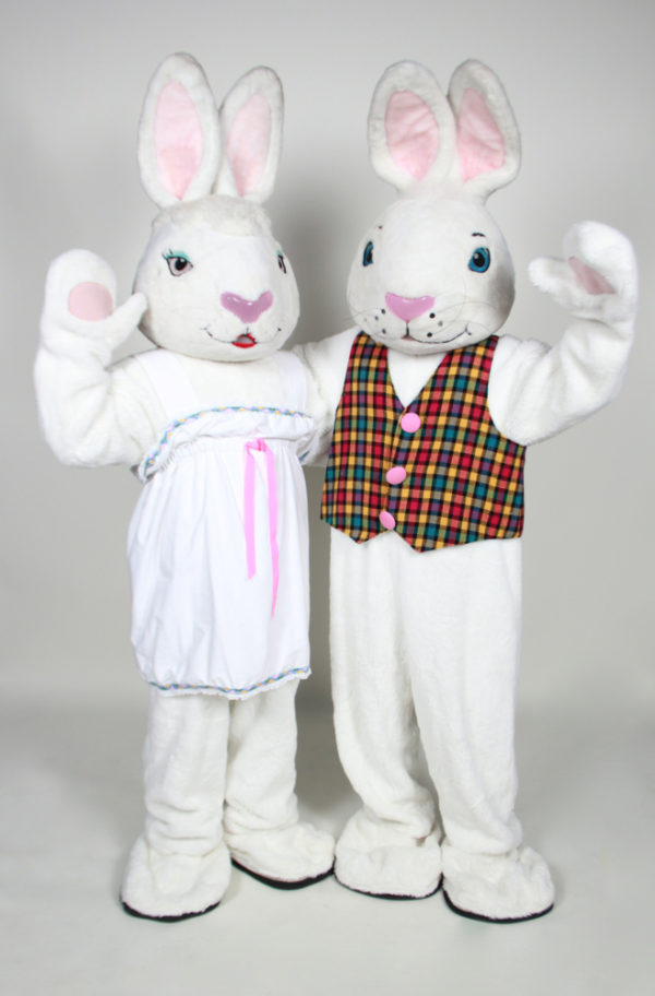 Mr. and Mrs. White Bunny - Costume Specialists